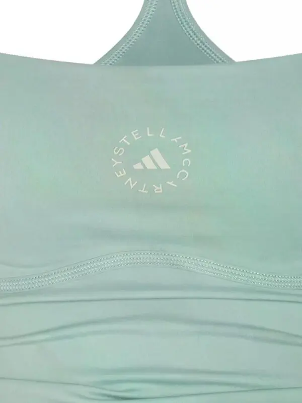 Adidas By Stella McCartney Ruched Racerback Tank Top