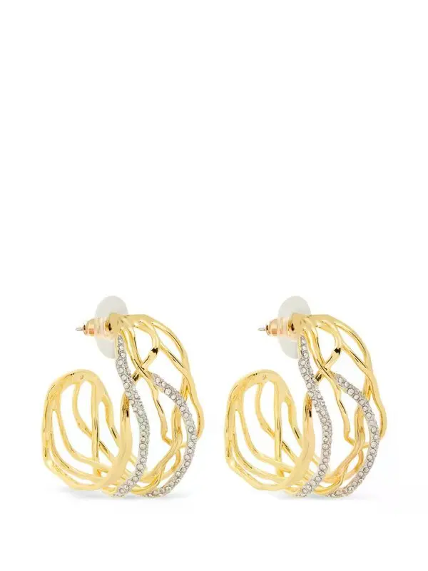 Alexis Bittar Solanales Crystal-embellished Hoop Earrings - Gold