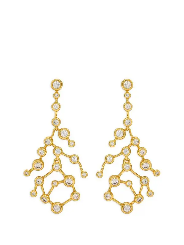 Alexis Bittar Asterales Crystal-embellished Drop Earrings - Gold