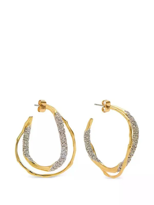 Alexis Bittar Crystal-embellished Organic Earrings - Gold