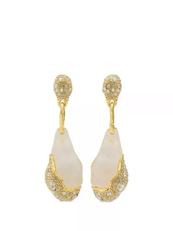 Alexis Bittar Liquid Crystal-embellished Drop Earrings - Gold