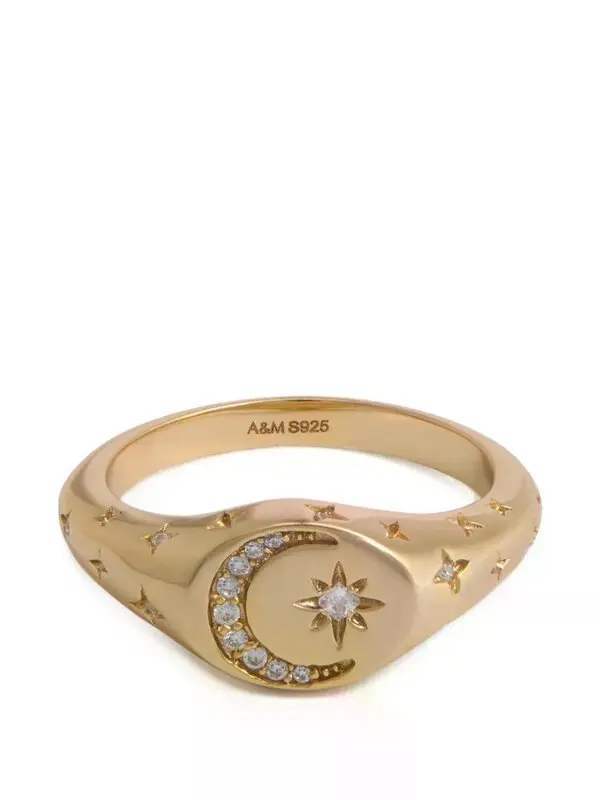 ASTRID & MIYU Cosmic Crystal-embellished Ring - Gold