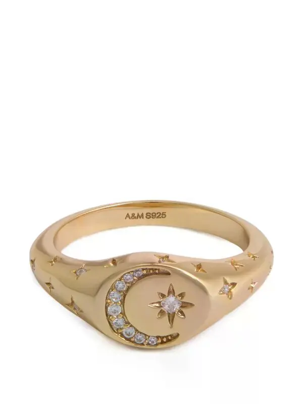 ASTRID & MIYU Cosmic Crystal-embellished Ring - Gold
