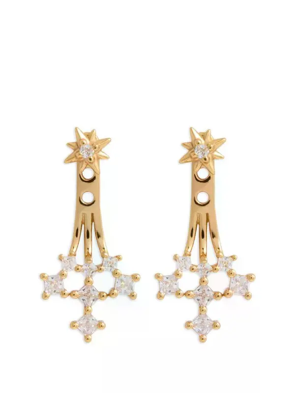ASTRID & MIYU Cosmic Crystal-embellished Drop Earrings - Gold