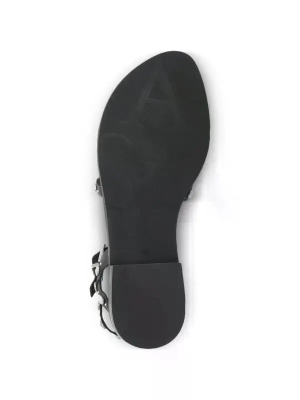 Ash Stud-embellished Leather Sandals - Black