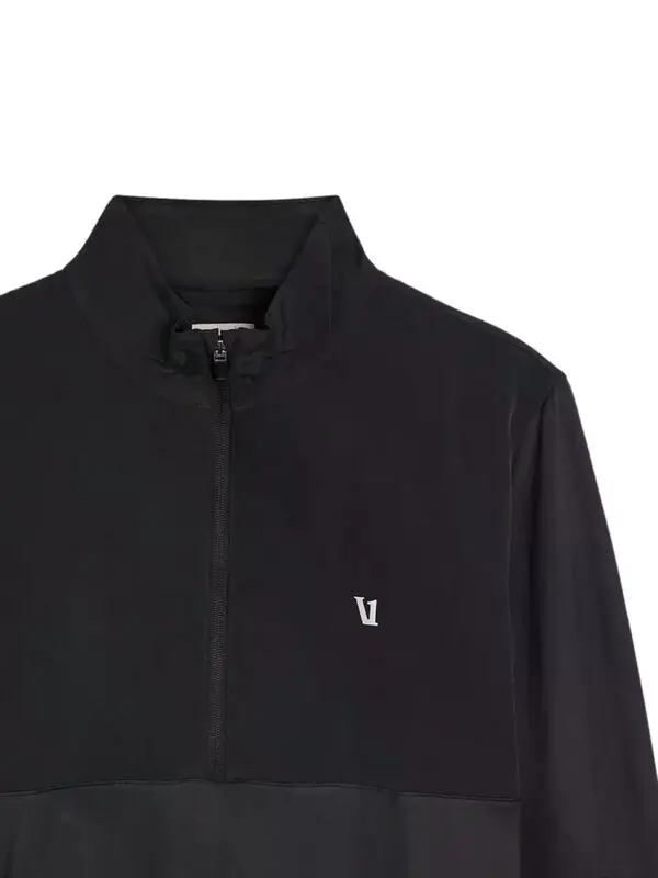 Vuori Sunday Element Panelled Half-zip Sweatshirt - Black