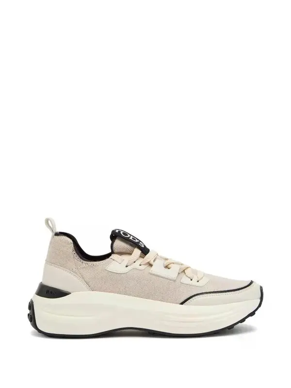 TOD'S Logo-detail Lace-up Sneakers - Neutrals