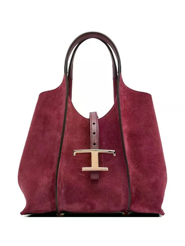 TOD'S T-timeless Suede Shoulder Bag - Red
