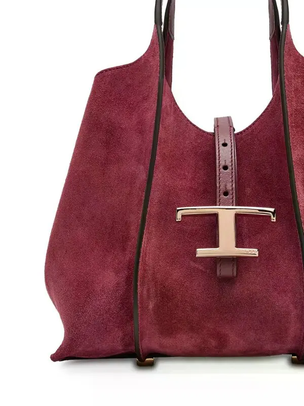 TOD'S T-timeless Suede Shoulder Bag - Red