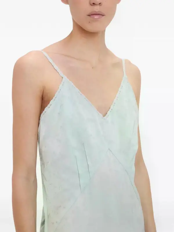 Victoria Beckham Crushed Cami Asymmetric Midi Dress - Blue