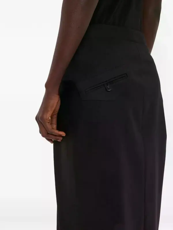 Victoria Beckham Tailored Pleated Midi Skirt - Black