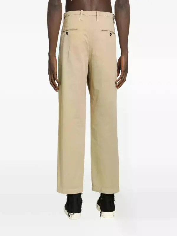 C.P. COMPANY Pleated Cotton-gabardine Loose Trousers - Neutrals