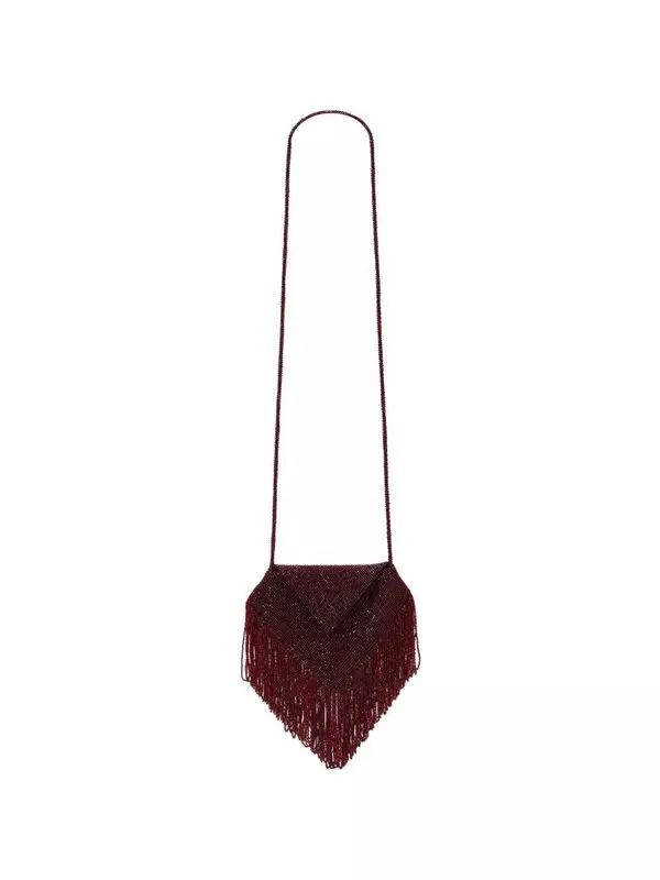 Victoria Beckham Manhattan Beaded Clutch Bag - Red