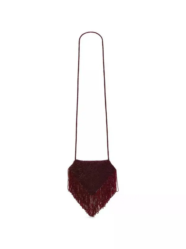 Victoria Beckham Manhattan Beaded Clutch Bag - Red