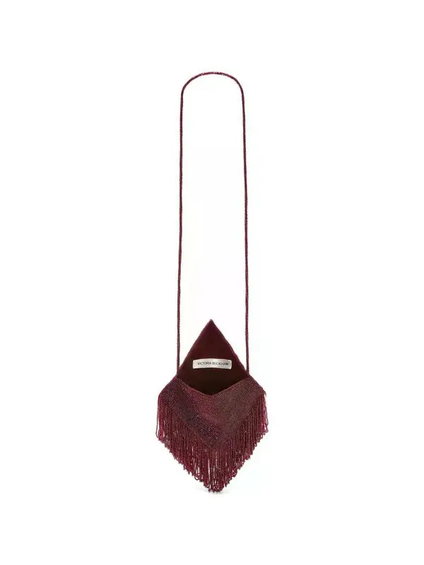 Victoria Beckham Manhattan Beaded Clutch Bag - Red