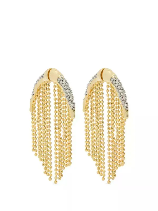 Alexis Bittar Crystal-embellished Fringed Drop Earrings - Gold
