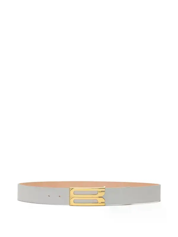 Victoria Beckham Jumbo Dorian Leather Belt - Grey