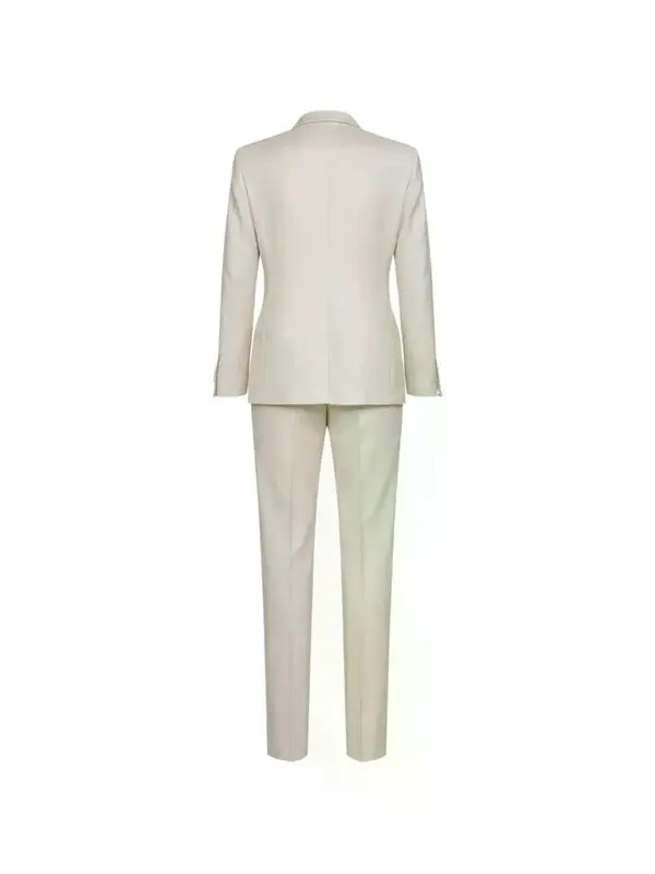 Tagliatore Double-breasted Virgin-wool Suit - Neutrals