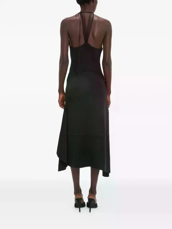 Victoria Beckham Asymmetric Midi Skirt - Black