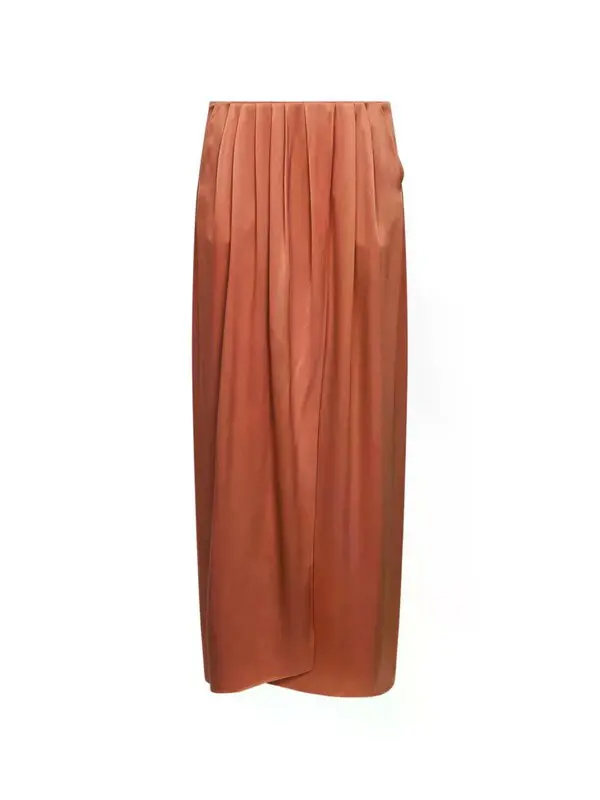 Giorgio Armani Pleated Wrap-front Skirt - Brown