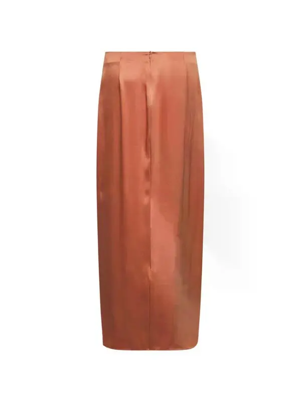 Giorgio Armani Pleated Wrap-front Skirt - Brown