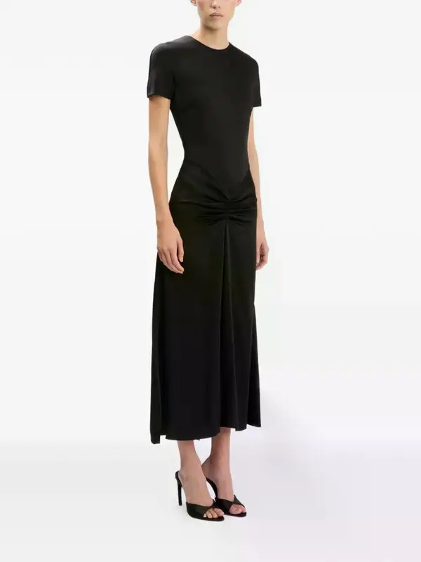 Victoria Beckham Blaire Gathered Midi Dress - Black