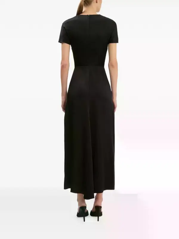 Victoria Beckham Blaire Gathered Midi Dress - Black
