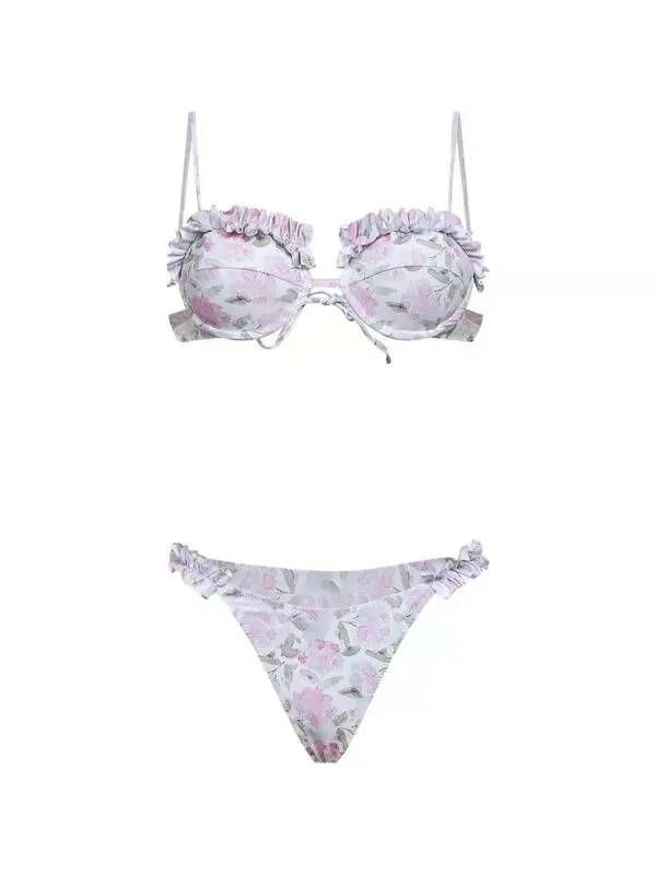 BIKINI LOVERS Helia Floral-print Bikini - White