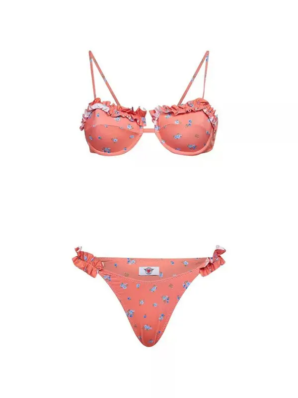 BIKINI LOVERS Amelia Floral-print Bikini - Orange