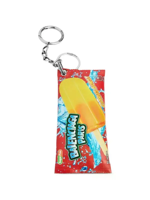 Balenciaga Snack-pouch Keyring - Red