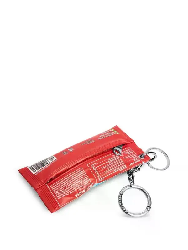 Balenciaga Snack-pouch Keyring - Red