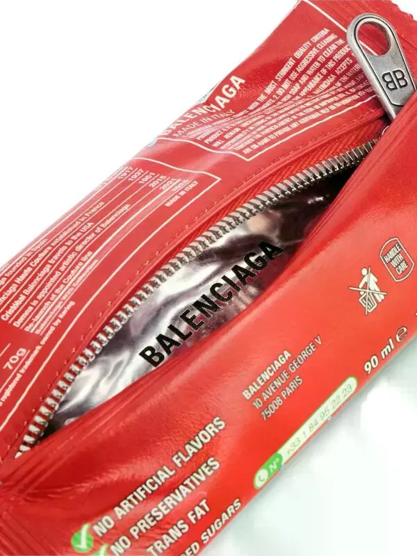 Balenciaga Snack-pouch Keyring - Red