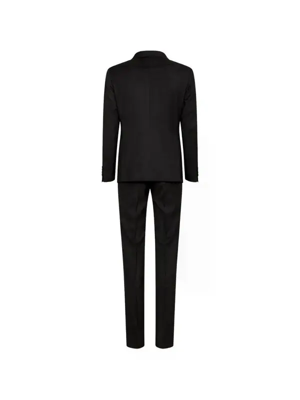 Tagliatore Double-breasted Virgin-wool Suit - Brown