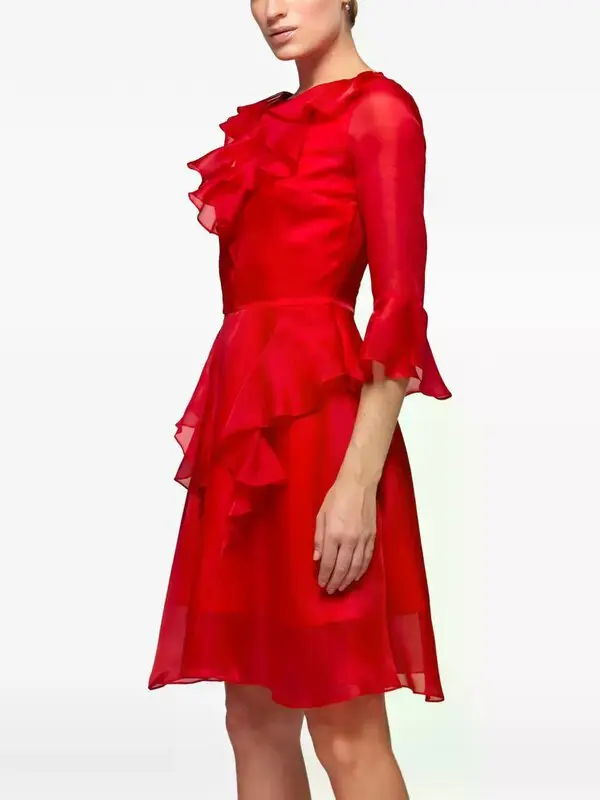 CATALINA Rhea Ruffled Silk Dress