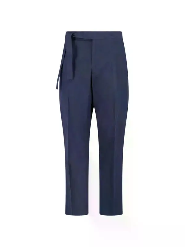Paul Smith Belted Straight-leg Trousers - Blue