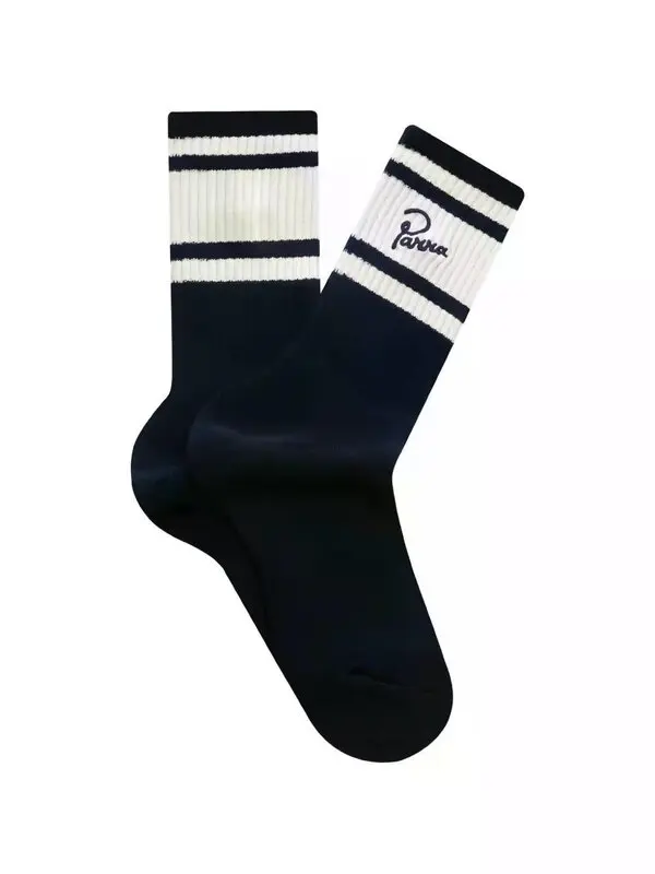 PARRA Signature Striped Socks - Blue