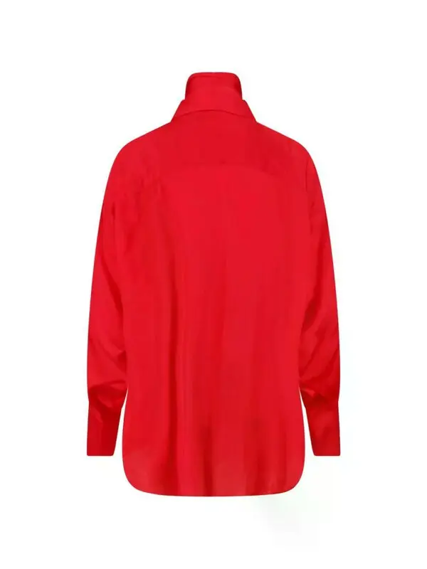 SA SU PHI Pussy-bow Satin Shirt