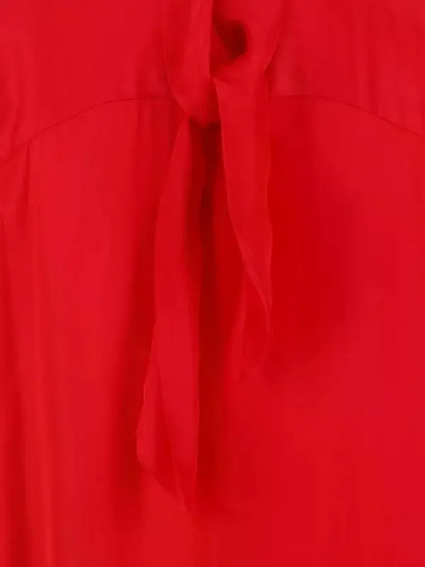 SA SU PHI Pussy-bow Satin Shirt
