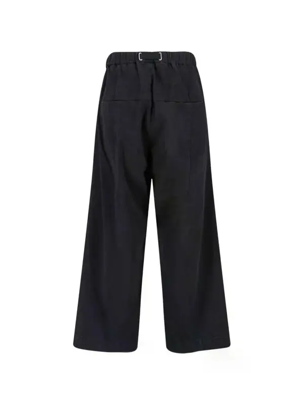 WHITE SAND Belted Pleated Trousers