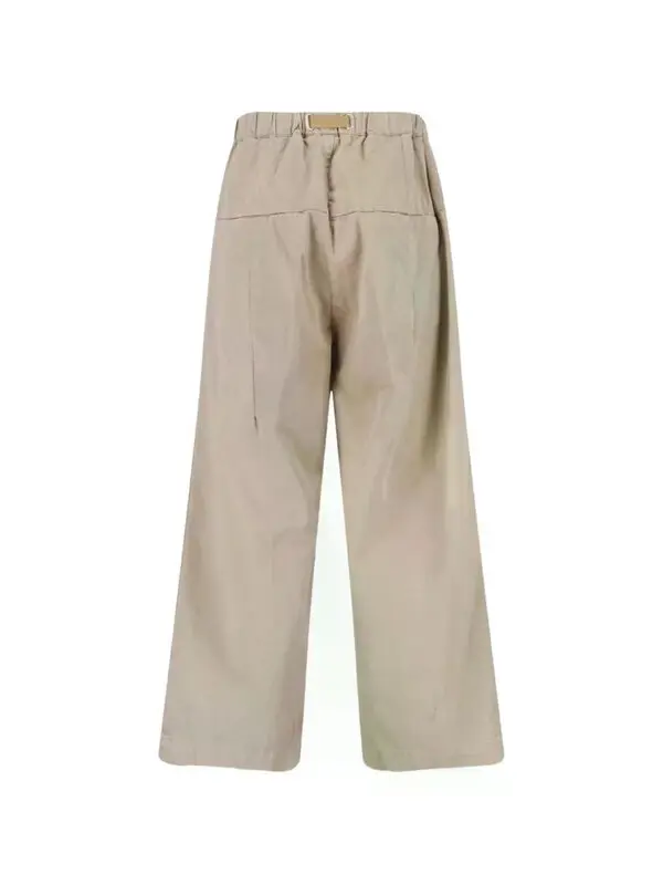 WHITE SAND Belted Wide-leg Trousers - Neutrals