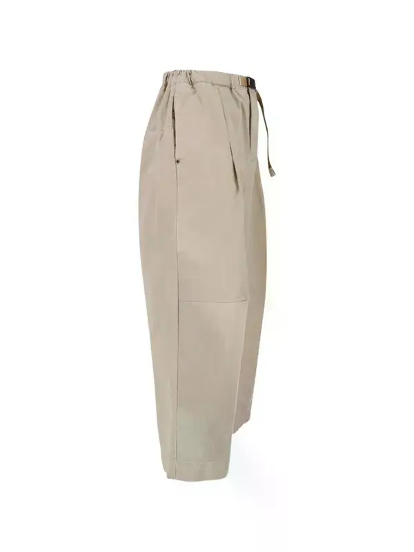 WHITE SAND Belted Wide-leg Trousers - Neutrals
