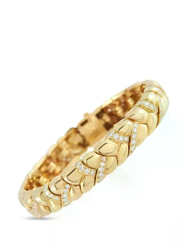 Van Cleef & Arpels Diamond Plaited Bracelet - Gold