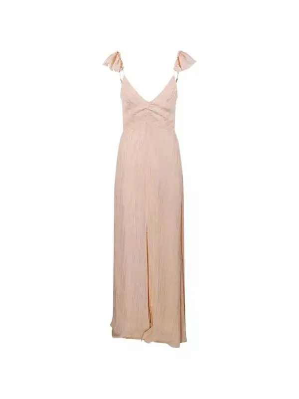 FORTE_FORTE Les Fils D'argent Ruffled Maxi Dress - Pink