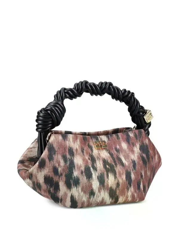 GANNI Mini Tote With Braided Handle - Brown