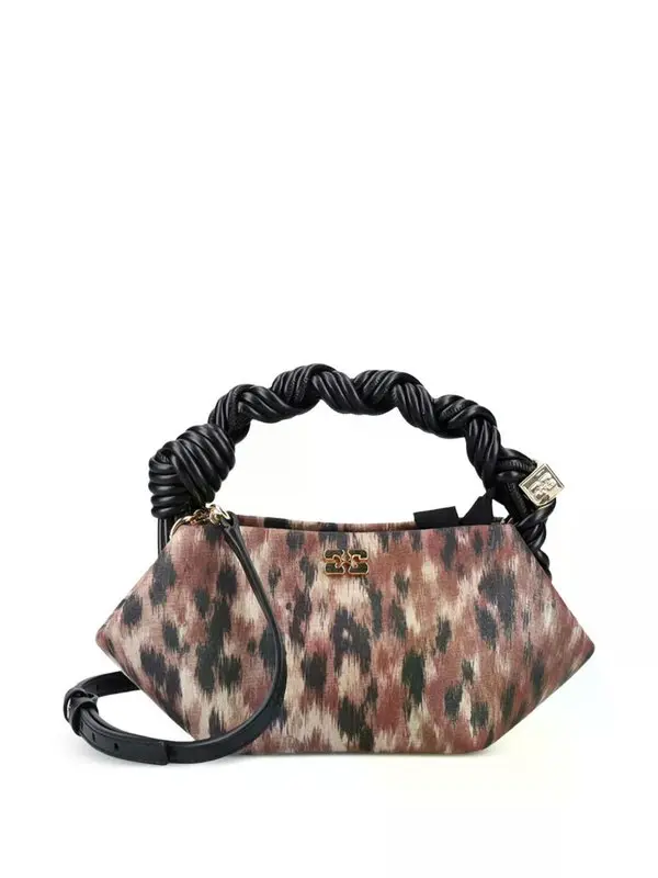 GANNI Mini Tote With Braided Handle - Brown