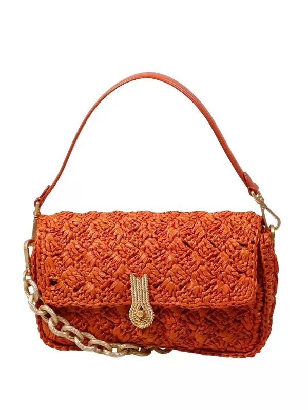 AMATO DANIELE Queen Woven Chain-link Shoulder Bag - Orange