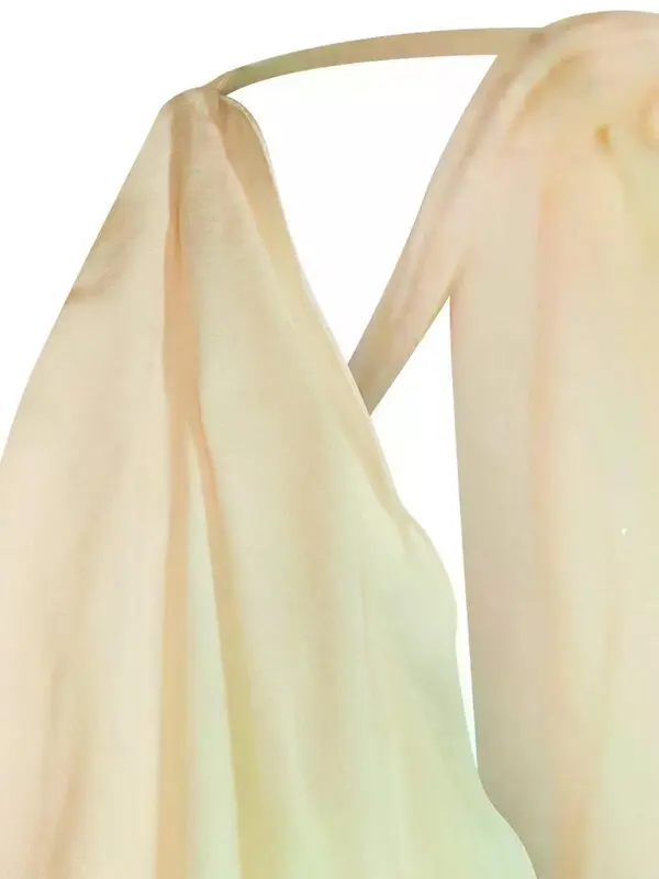 Blumarine Floral-appliqué Maxi Dress - Neutrals