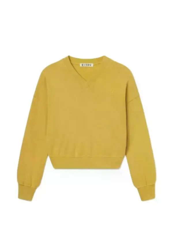 Eterne V-neck Long-sleeve Sweater - Yellow