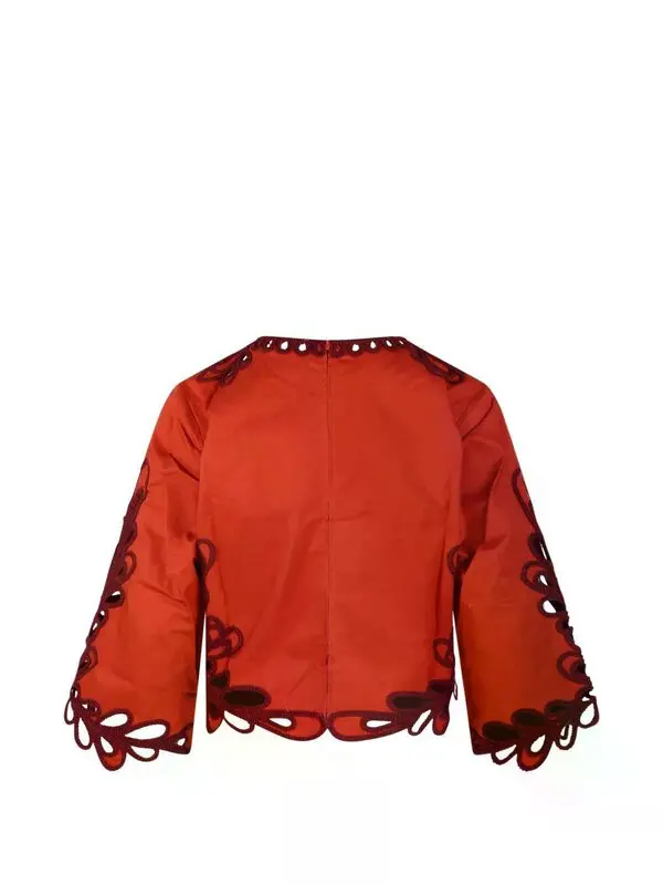 Antik Batik Deva Cut-out Embroidered Top - Orange