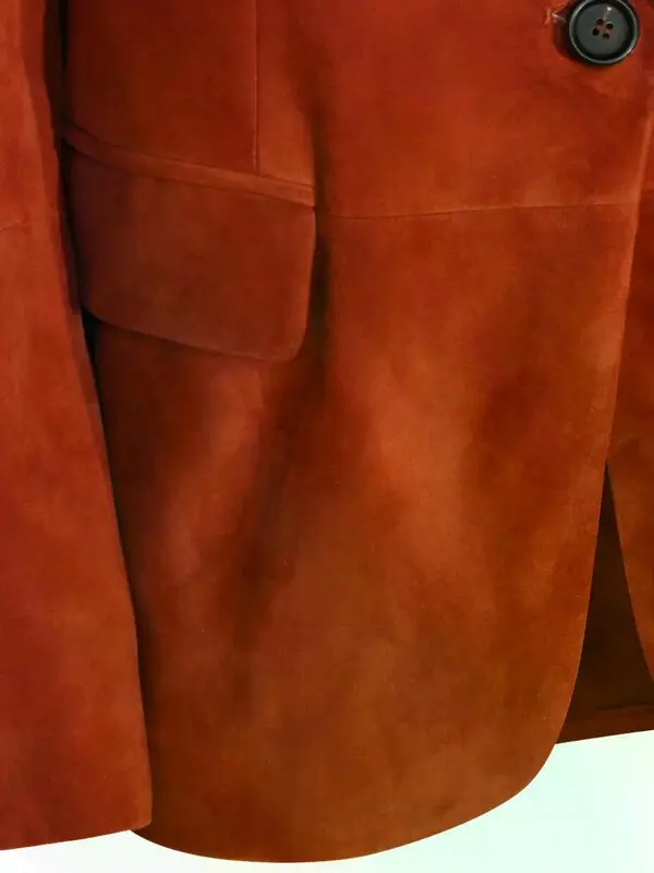 Brunello Cucinelli Suede Blazer With Monili Chain Detail